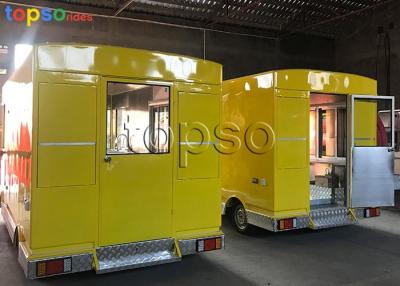 China Customized Mobile Food Trailer Theme Park Food Truck Vendors 3 Layers Flooring for sale