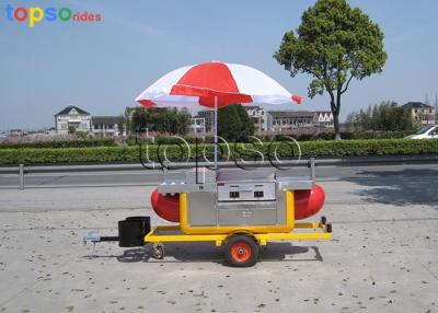 China Fiberglass Steel Mobile Food Trailer Long Life Span For Selling Hot Dog for sale