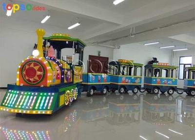 China Pink Pig Trackless Train Ride Shopping Mall Fiberglass Steel Material for sale