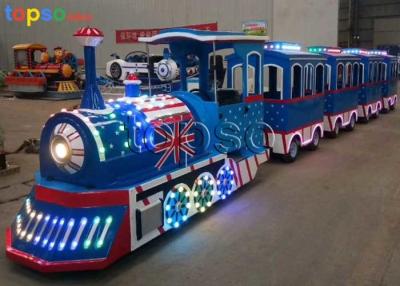 China British Style 24 Seat Rackless Kiddie Train Shopping Center Electric Sightseeing Train for sale