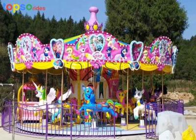 China Luxury Rotating Carousel Carnival Ride 16 Seat  Fairground Carousel Horse for sale