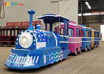 China Kids Attraction Colorful Trackless Train Ride Theme Park Electric Train for sale