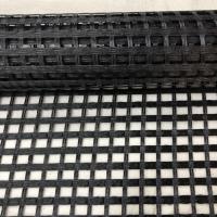 China Black Ground Stabilisation Mesh Fiberglass Geogrid for Cement Pavement for sale