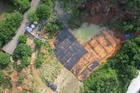 China GEOTEXTILE TUBE DEWATERING USED TO HELP TURN PALM OIL MILL EFFLUENT SLUDGE INTO FERTILIZER for sale