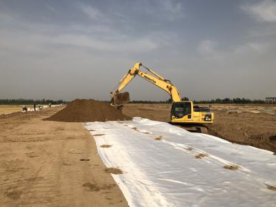 China Polyester polypropylene woven geotextile tensile strength 50KNm 1200KNm designed for heavy duty soil reinforcement and erosion control for sale