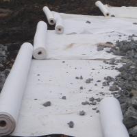 China Polypropylene Staple Fiber Non woven Geotextile Fabric for Temporary Road Subgrade Separation for sale