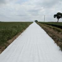 China Polypropylene Staple Fiber Non woven Geotextile Fabric for Temporary Road Subgrade Separation for sale