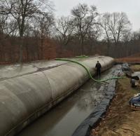 China Customized Sludge Drying Geotextile Dewatering Tubes For Municipal Wastewater Treatment Plant for sale