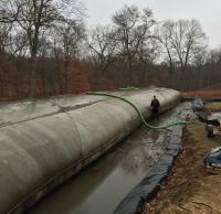 China Low Deformation Geotextile Dewatering Tubes Water Removing Filter Bags For Dewatering for sale