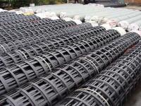 China Uniaxial Stretch Geogrid Sand Fence Road Base Aging Resistance for sale