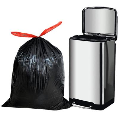 China HDPE LDPE Drawstring Garbage Bag 450x500mm 5-100 Mic Custom Thickness for sale