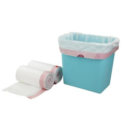 China 13 Gallon Pink Kitchen Trash Bag 5-50 Mic Thickness with Drawstring Custom Order for sale
