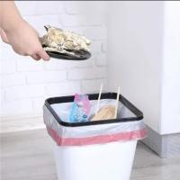 China Medium Kitchen Drawstring Trash Bags 8 Gallon White Clear Plastic Waste Bag PE Material 30 Mic for sale