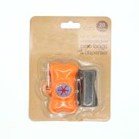 China Biodegradable Dog Poop Bags 25x40cm Custom Size Flat Top and Tie Handle Design for Outdoor Travel for sale
