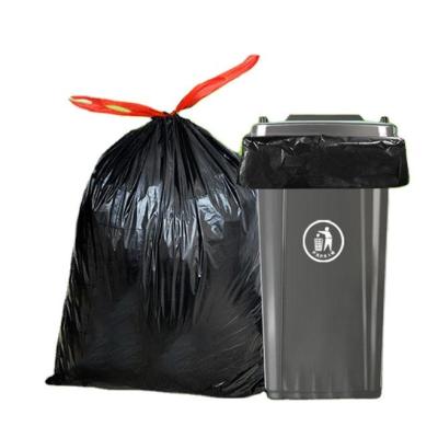 China 5-50 mic Thickness Heavy Duty Drawstring Biodegradable Trash Bag with Embossed Surface for sale