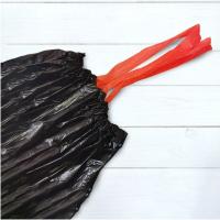 China 30 Gallon Custom Drawstring Trash Bag HDPE LDPE LLDPE 15 Mic for Convenient Waste Disposal for sale