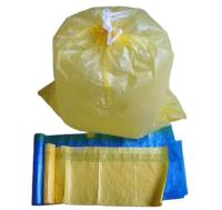 China Green or Customized Large Tall Kitchen Trash Packaging Bags with Drawstring on Roll for sale