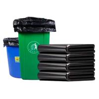 China Heavy Duty Bottom Gusset Garbage Bags 1000x1200mm HDPE LDPE Extra Strong Black Bin Liners for sale