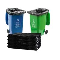 China Heavy Duty Large Black Trash Bags 1000x1200mm 50 Mic for Construction Site Yard Waste Commercial for sale