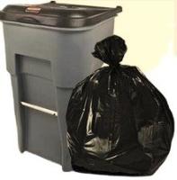 China HDPE LDPE LLDPE Contractor Plastic Garbage Bags 1000x1200mm 5-100 Mic Thick for Lawn Leaf Outdoor Storage for sale
