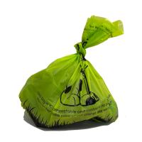 China Custom Logo Biodegradable Pet Poop Bags 30x45 cm Green Black for Dog Waste Disposal for sale