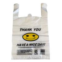 China Custom T-Shirt Plastic Shopping Bags on Roll HDPE LDPE LLDPE 5-100 Mic Thickness for sale