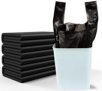 China Customizable 5-100 Mic Thickness Black Garbage Bags Vest Style Storage Bag for Home Waste for sale