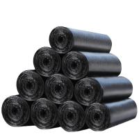 China Thickened Black Plastic Vest Bags 450x500mm HDPE LDPE for Hygienic Waste Disposal for sale