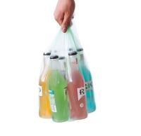 China T-Shirt Handle Plastic Garbage Waste Bag on Roll HDPE LDPE 450x500mm 5-100 Mic for sale