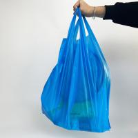 China T-Shirt Handle Plastic Garbage Waste Bag on Roll HDPE LDPE 450x500mm 5-100 Mic for sale