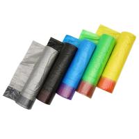 China Customizable HDPE LDPE Drawstring Garbage Bag 450x500mm 5-100 Mic Thickened No Leakage for sale