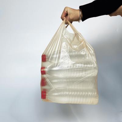 China Custom HDPE T-Shirt Shopping Bag 30pcs per Roll for Supermarket Food Vegetable Packaging for sale