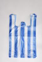 China HDPE LDPE T-shirt Plastic Shopping Bags 250x180x480mm 5-25 Mic Custom Offset Printing for sale