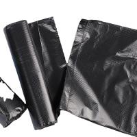 China Custom HDPE LDPE LLDPE Black Garbage Trash Bag 10-50 Mic Thickness for Waste Disposal for sale