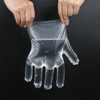 China HDPE Plastic Disposable Gloves 100pcs per Bag for Cleaning Cooking BBQ DIY Transparent Custom Thickness for sale