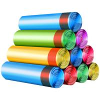 China Custom HDPE LDPE Trash Can Liners 450x500mm 5-100 Mic Thick Bathroom Kitchen Garbage Bags for sale