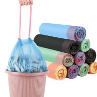 China Disposable Drawtape Trash Bags 450x500mm HDPE LDPE Kitchen Waste Bags for sale