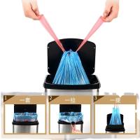 China Disposable Drawtape Trash Bags 450x500mm HDPE LDPE Kitchen Waste Bags for sale