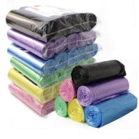 China Heavy Duty Sealing Handle Garbage Bags 500x600mm HDPE LDPE Waste Management Black for sale