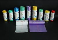 China Heavy Duty Sealing Handle Garbage Bags 500x600mm HDPE LDPE Waste Management Black for sale