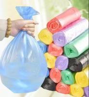 China Heavy Duty Sealing Handle Garbage Bags 500x600mm HDPE LDPE Waste Management Black for sale