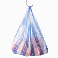 China OK Compost Certified Color Stripped T-Shirt Bags 5-100 Mic Custom Size Shopping Bag for sale