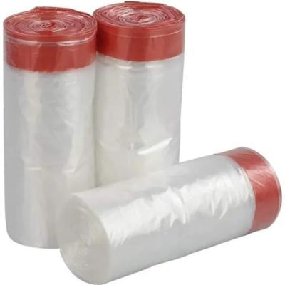 China PE Clear Kitchen Packaging Dust Bin Garbage Trash Bag 5-50 mic Thickness Eco-Friendly for sale
