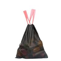 China Custom Logo Plastic Drawstring Garbage Bags 450x500mm HDPE LDPE Thickened Leakproof for sale