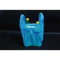 China Eco-Friendly Plastic T-Shirt Bag for Supermarket Shopping 30x45cm HDPE for sale