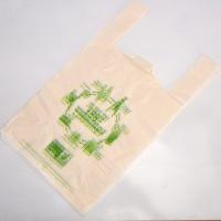 China Eco Friendly Compostable T Shirt Bags 100 Biodegradable Corn Starch 25x40cm 8kg Load for sale