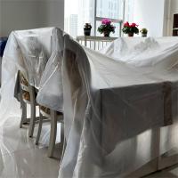 China 4x5m HDPE Plastic Painting Drop Cloth Dust Sheet for Floor Protection 5-15mic for sale