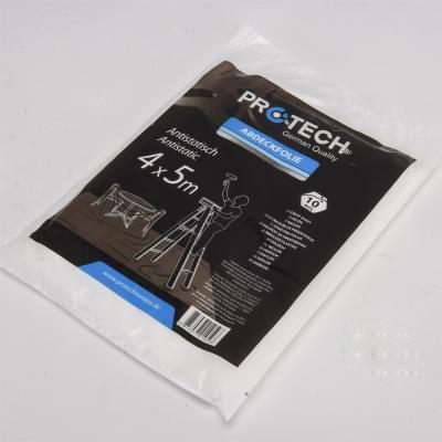 China HDPE LDPE LLDPE Drop Sheet Painting Drop Cloth 4m x 5m Transparent 15mic for sale