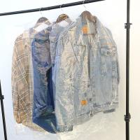 China Thickened PE Transparent Garment Bag for Storage Reusable Dustproof Clothes Cover Custom Size for sale