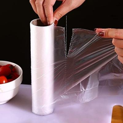 China Custom HDPE LDPE Flat Poly Bags on Roll 25x35cm 10mic for Produce Fruit Vegetable Packaging for sale